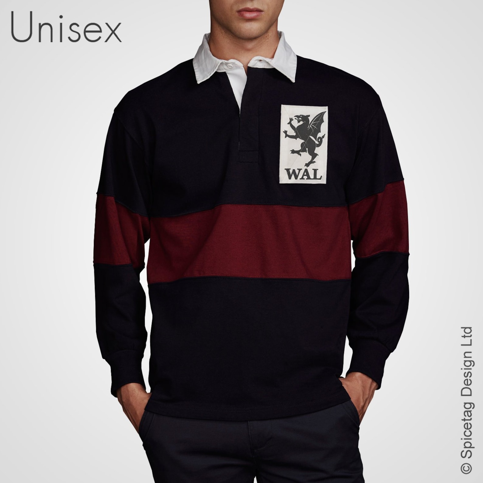 Ultra Retro Panelled Stripe Wales Rugby Jersey With Vintage Patch Welsh ...