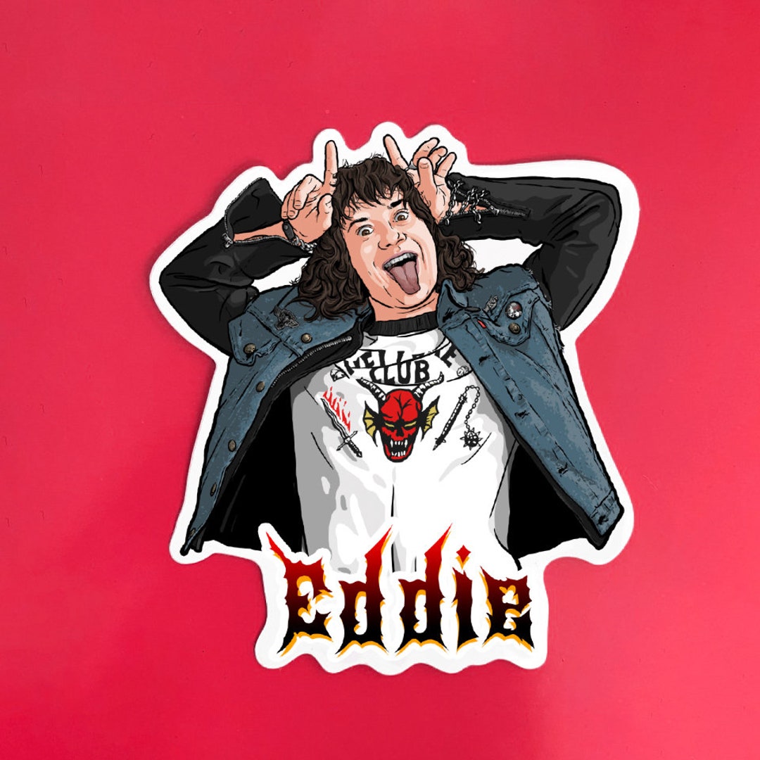 Eddie Vinyl Sticker: Colorful Character Face Decal - Etsy