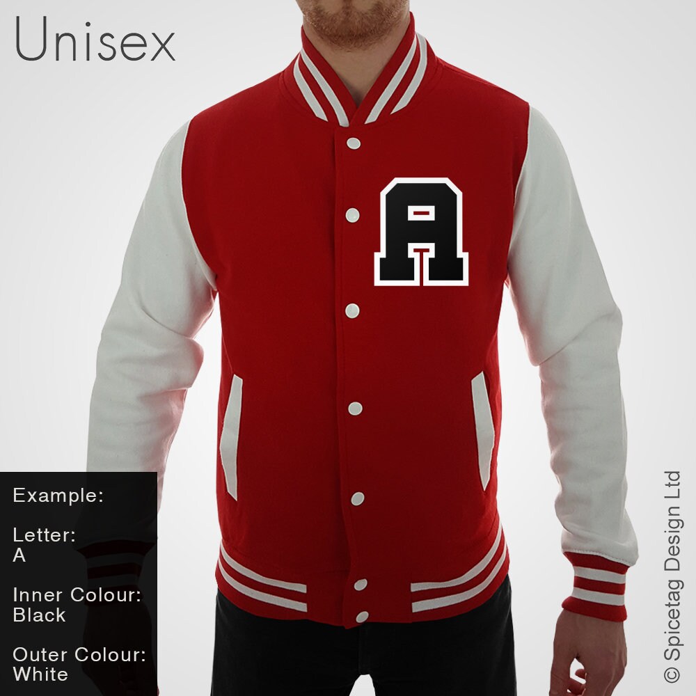 Personalised Letter Varsity Jacket with Customised Text Choice | Etsy