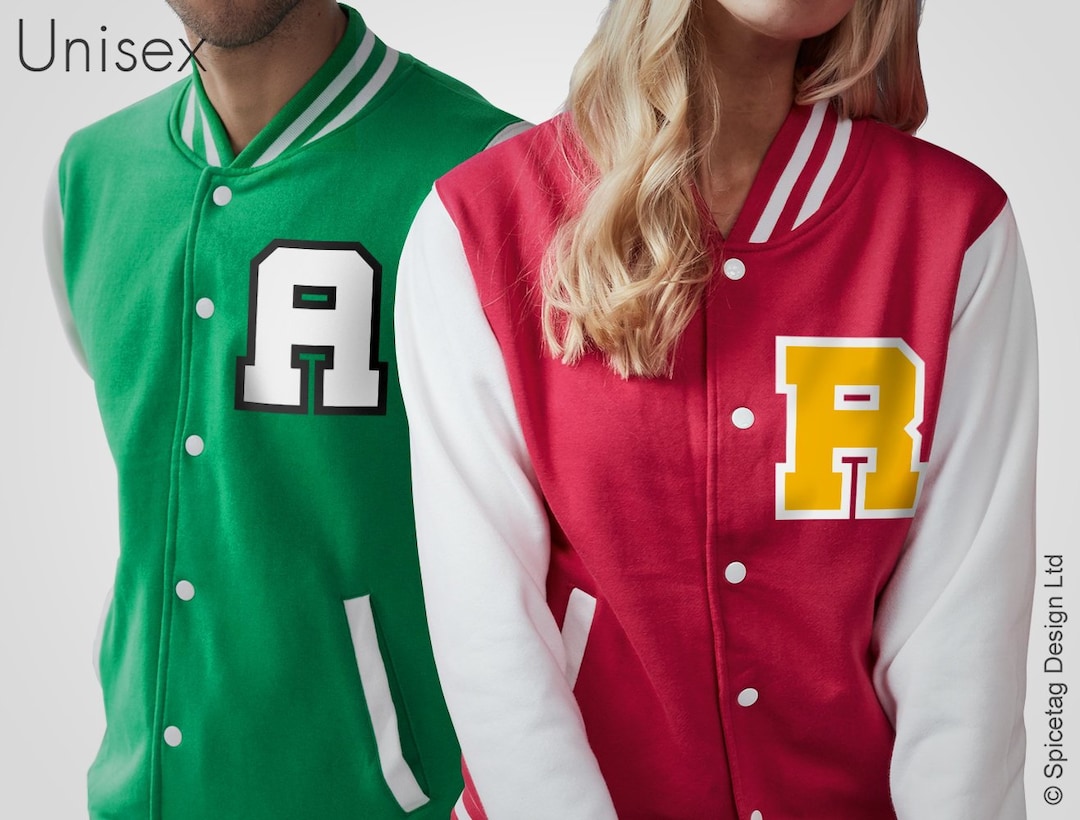 Personalised Letter Varsity Jacket With Customised Text Choice Custom ...