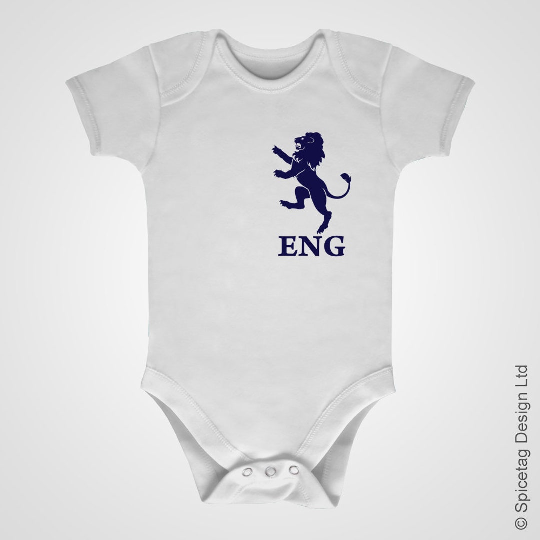 England Rugby Baby Grow White Newborn English Bodysuit Football Short ...