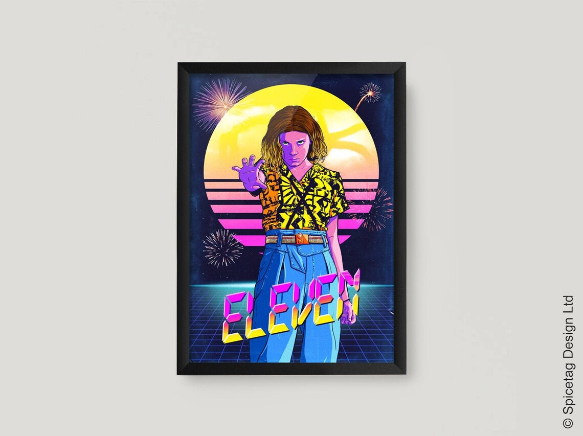 Eleven A3 A4 Poster Print Retro 80s 11 Wall Print Fan Made | Etsy
