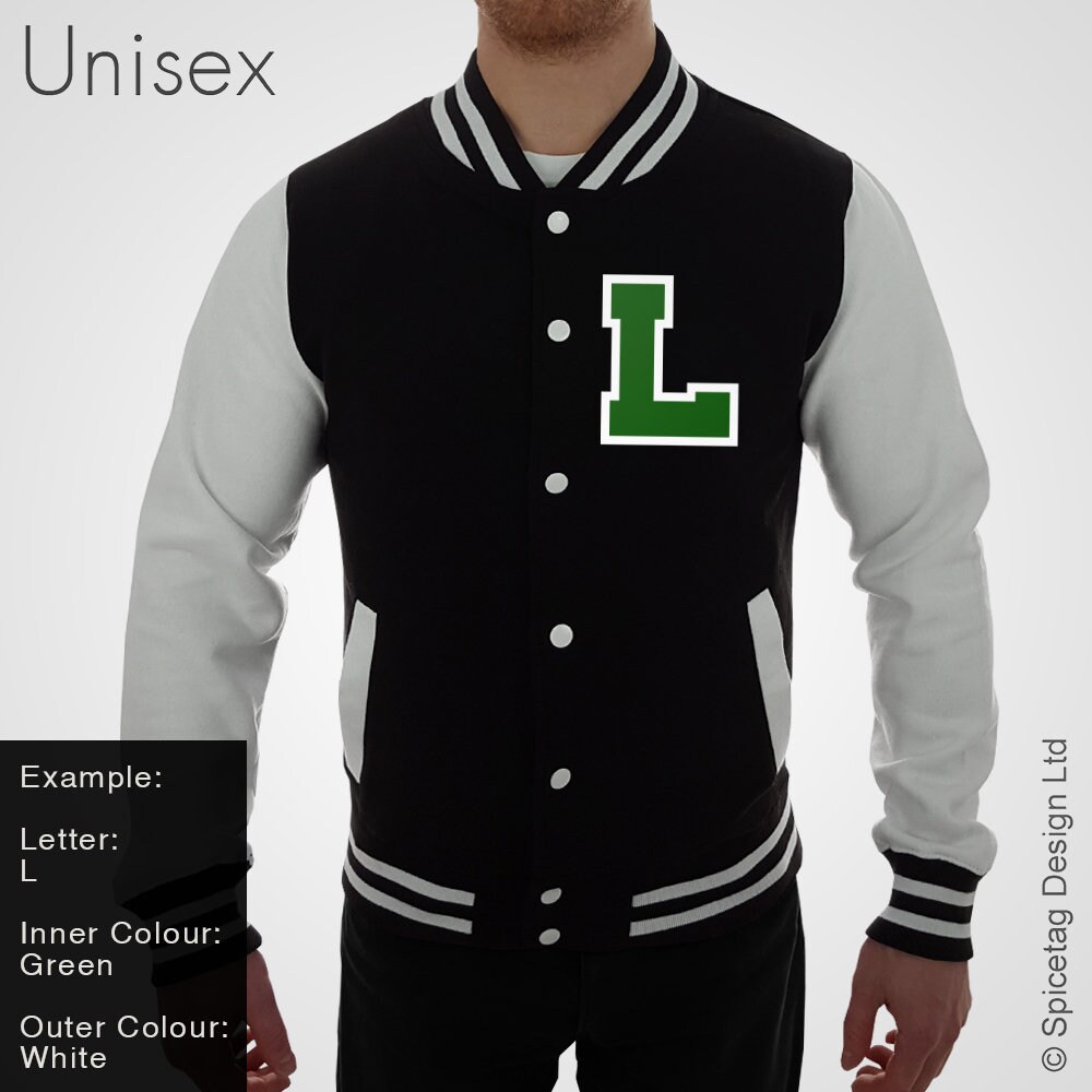 Personalised Letter Varsity Jacket with Customised Text Choice | Etsy