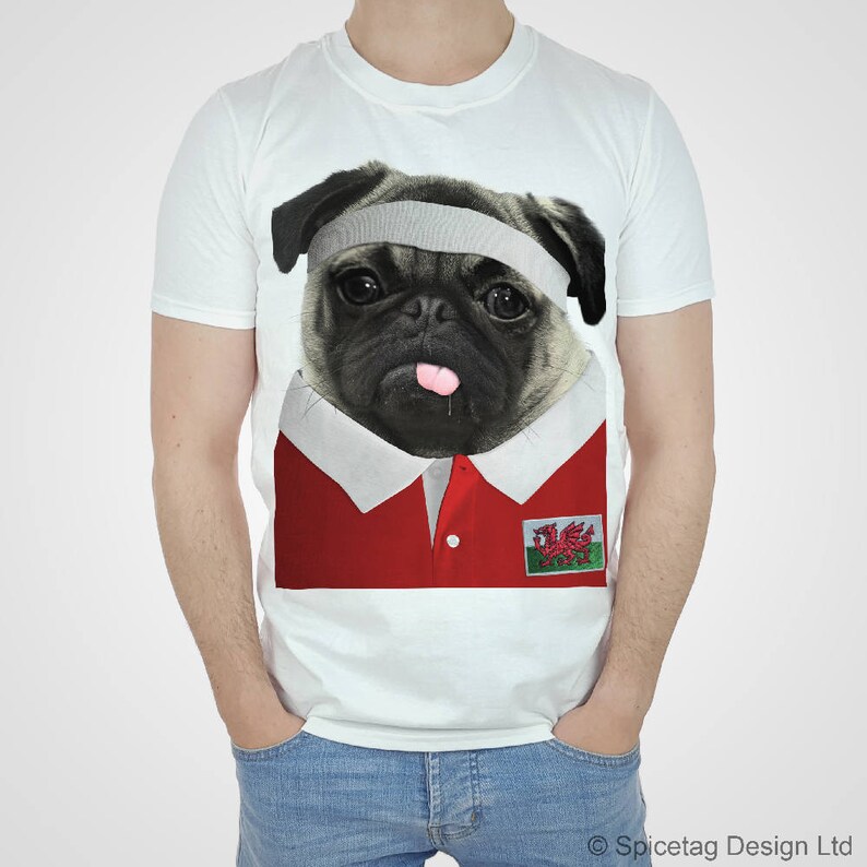 Wales Rugby T-shirt Pug Tshirt Welsh Puppy Top Championship - Etsy