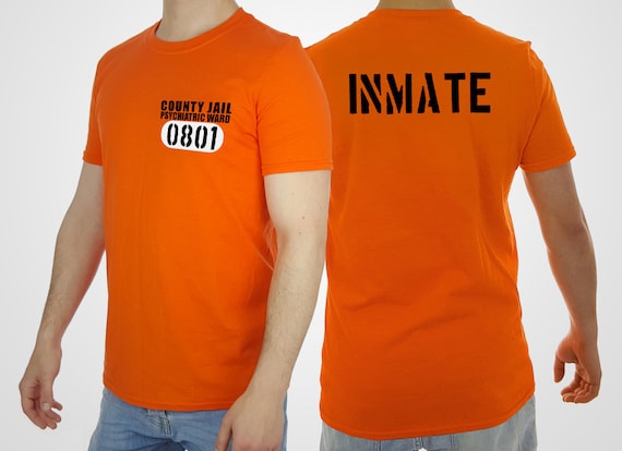 Prison Inmate T-shirt County Jail Tshirt Psycho Insane Top - Etsy UK