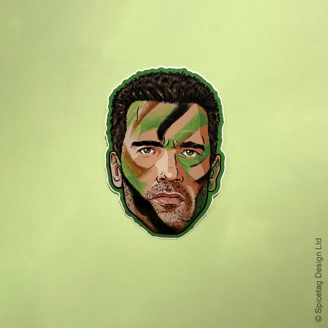 Large Arnie Face Sticker: 80s Action Movie Decal - Etsy