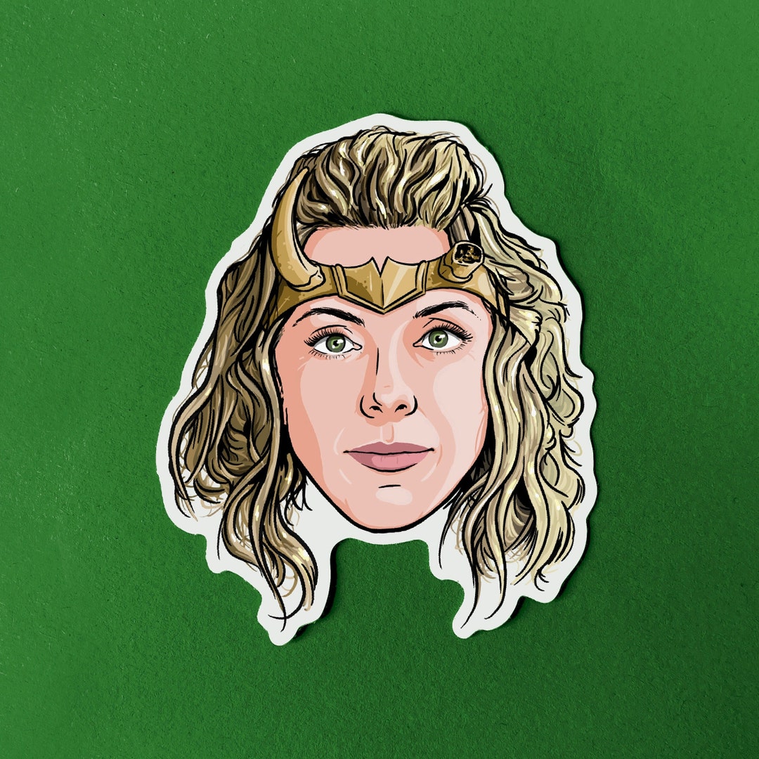 Sylvie Vinyl Sticker Mcu Face Stickers Superhero Antihero Character ...