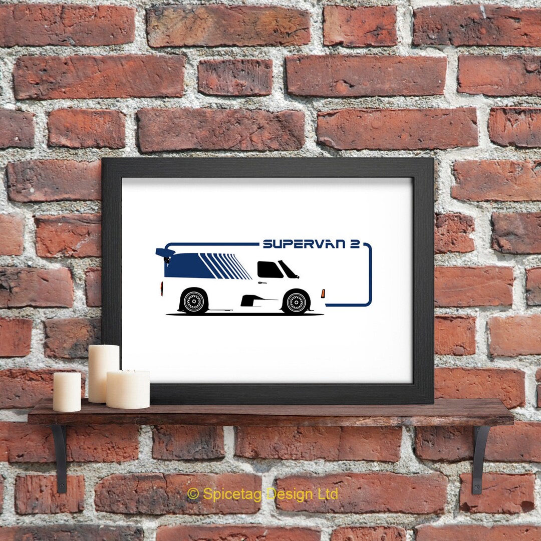 Supervan 2 80s Car A3 Print Retro 70s Sports Racing Motor Art Picture ...