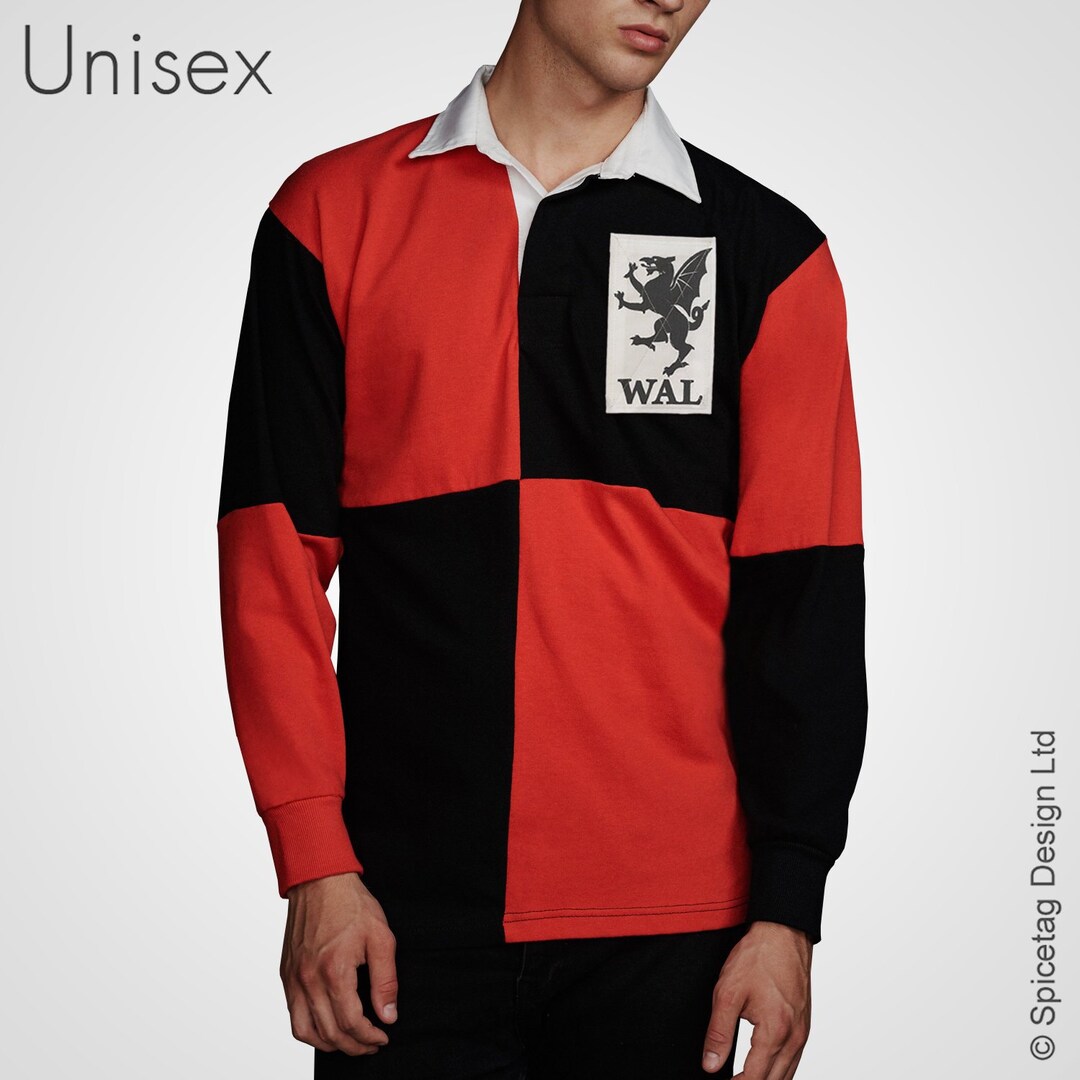 Ultra Retro Quartered Wales Rugby Jersey With Vintage Patch - Etsy