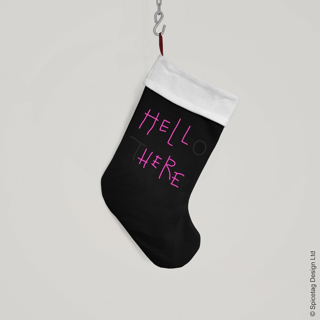 Hell Here Christmas Stocking Villain Hello There Costume Xmas - Etsy ...