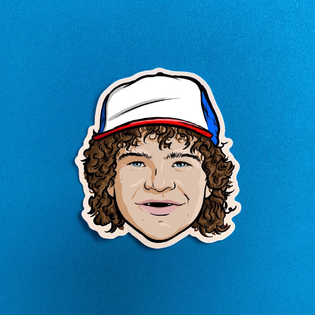 Dustin 1 Vinyl Sticker Hawkins Face Stickers Character Faces - Etsy