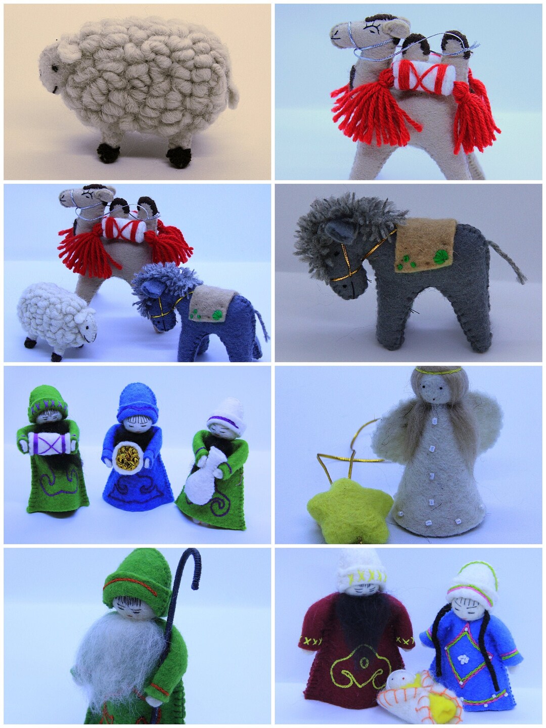 Individual Nativity Pieces / Nativity Scene/ Nativity / Felted Nativity ...