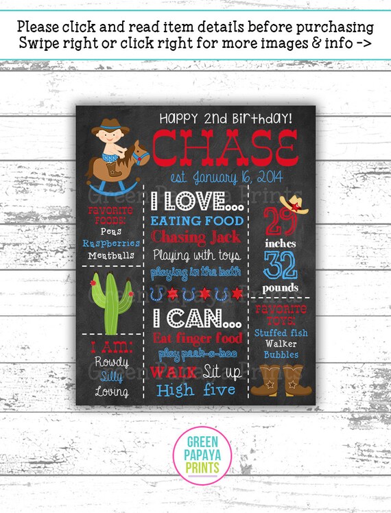 Printable Western Birthday Party Signs