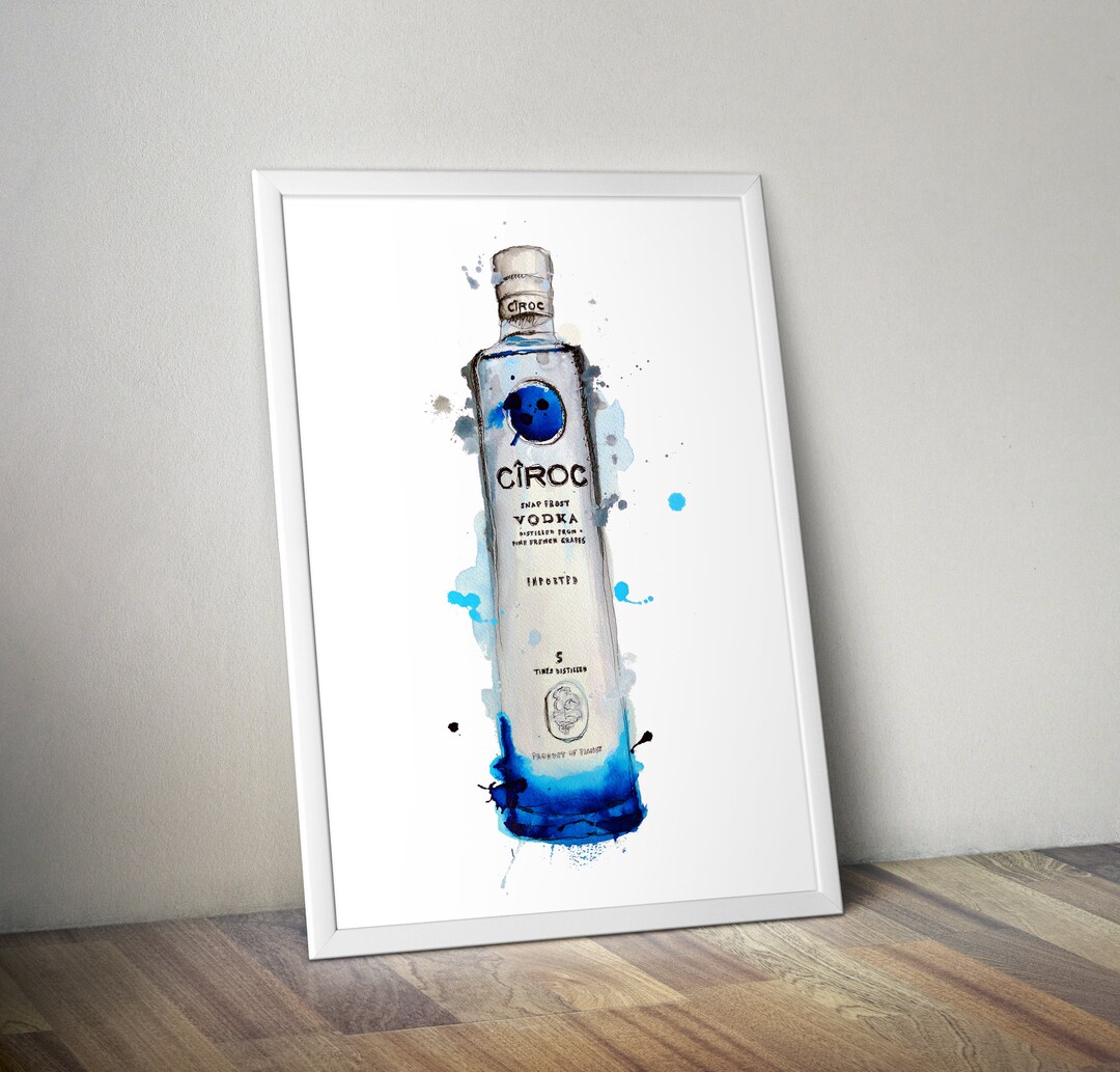 Vodka Bottle Wall Art Print - Etsy