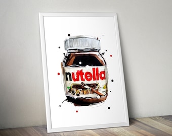 Nutella, Nutella Lover, Printable Poster, Graphic Design, Printable ...