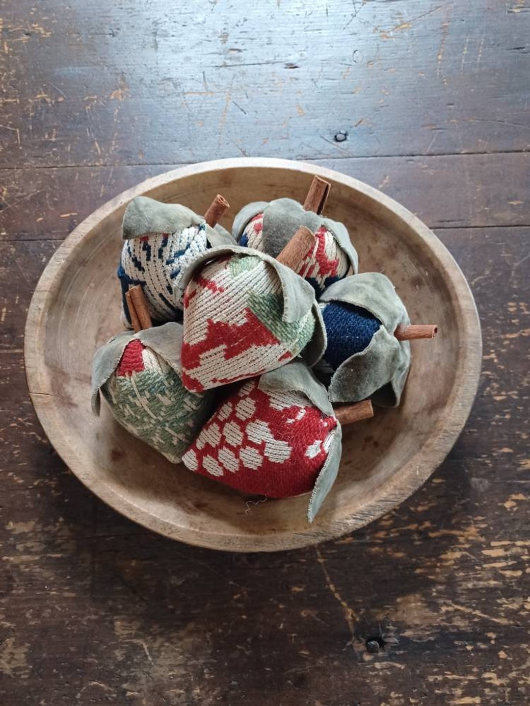 Set of Six (6) Early Antique Primitive Wool Coverlet 1850 Strawberries ...