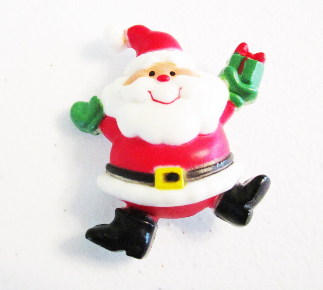 Santa Tiny Christmas Pin by Russ - Etsy