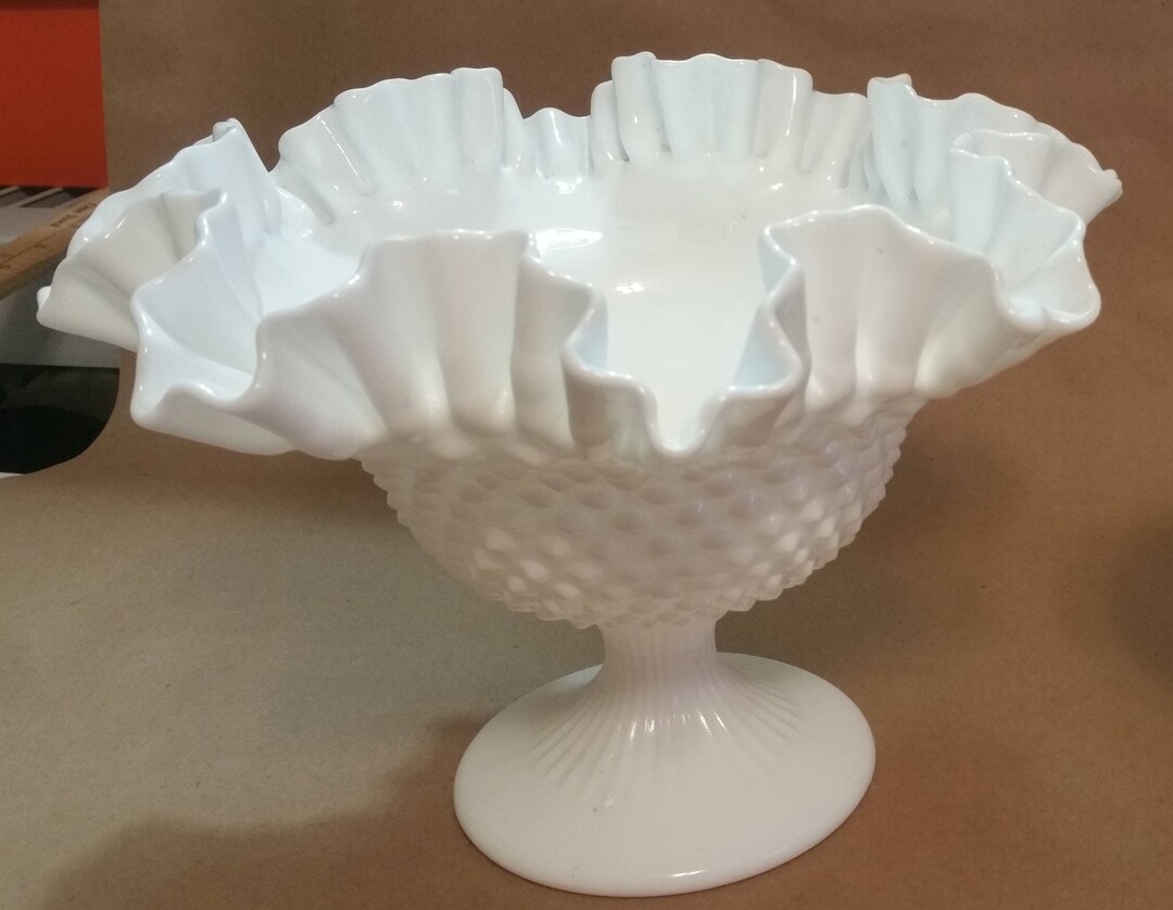 Milk Glass Dish by Fenton With the Hobnail Pattern - Etsy