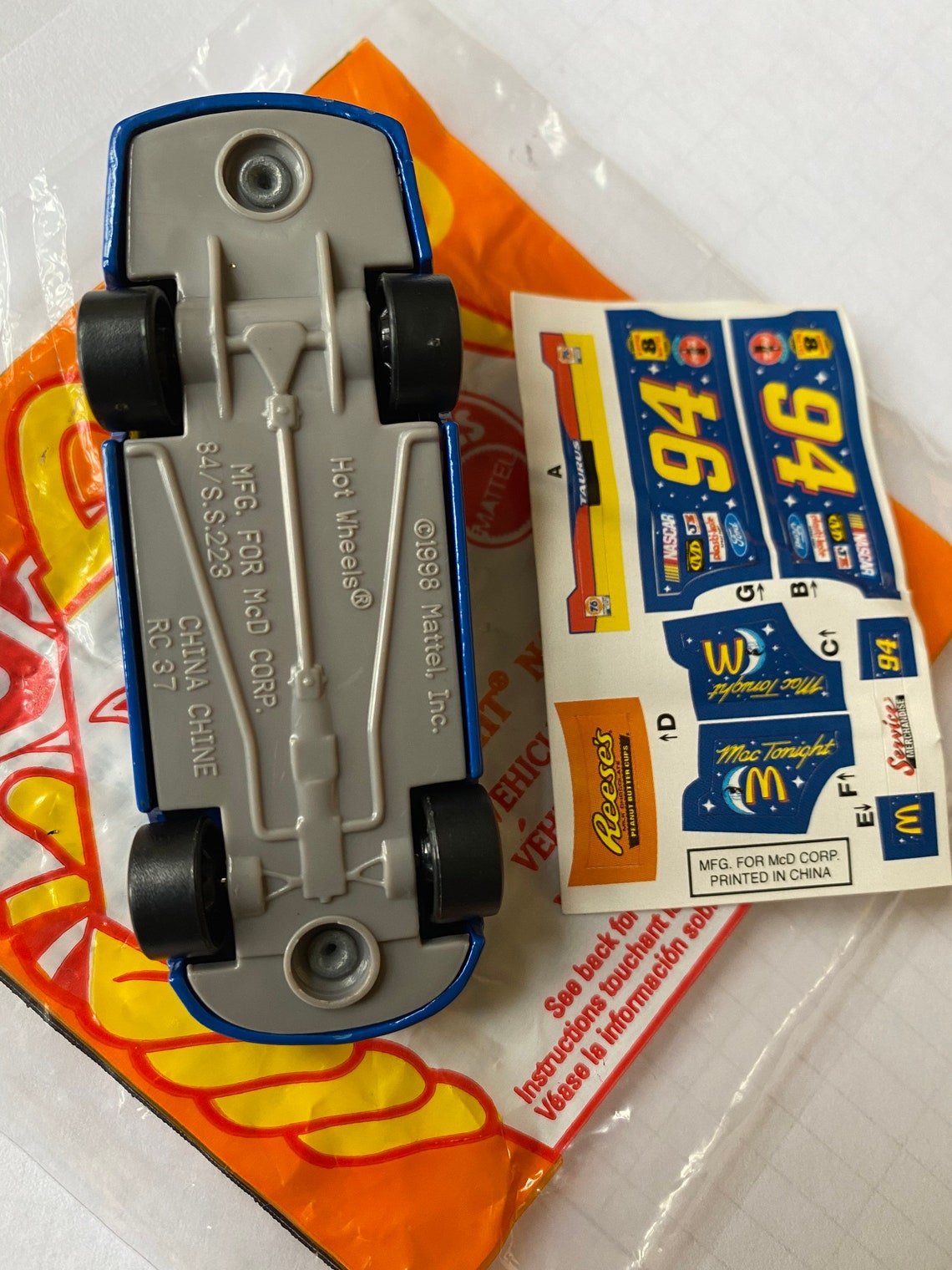 Mcdonalds NASCAR Hotwheels Mac Tonight Cars 18 Available - Etsy