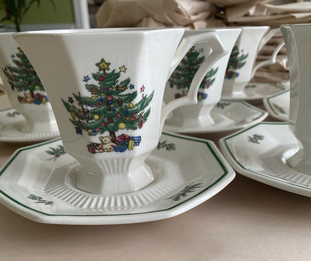 Nikko Classic Collection Christmas Vintage Cups and Saucer Sets 8 - Etsy
