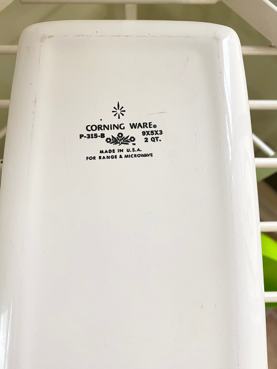 Corning Ware Loaf Pan, P-315-B, 9x5x3", 2 Quart, Vintage Corningware ...