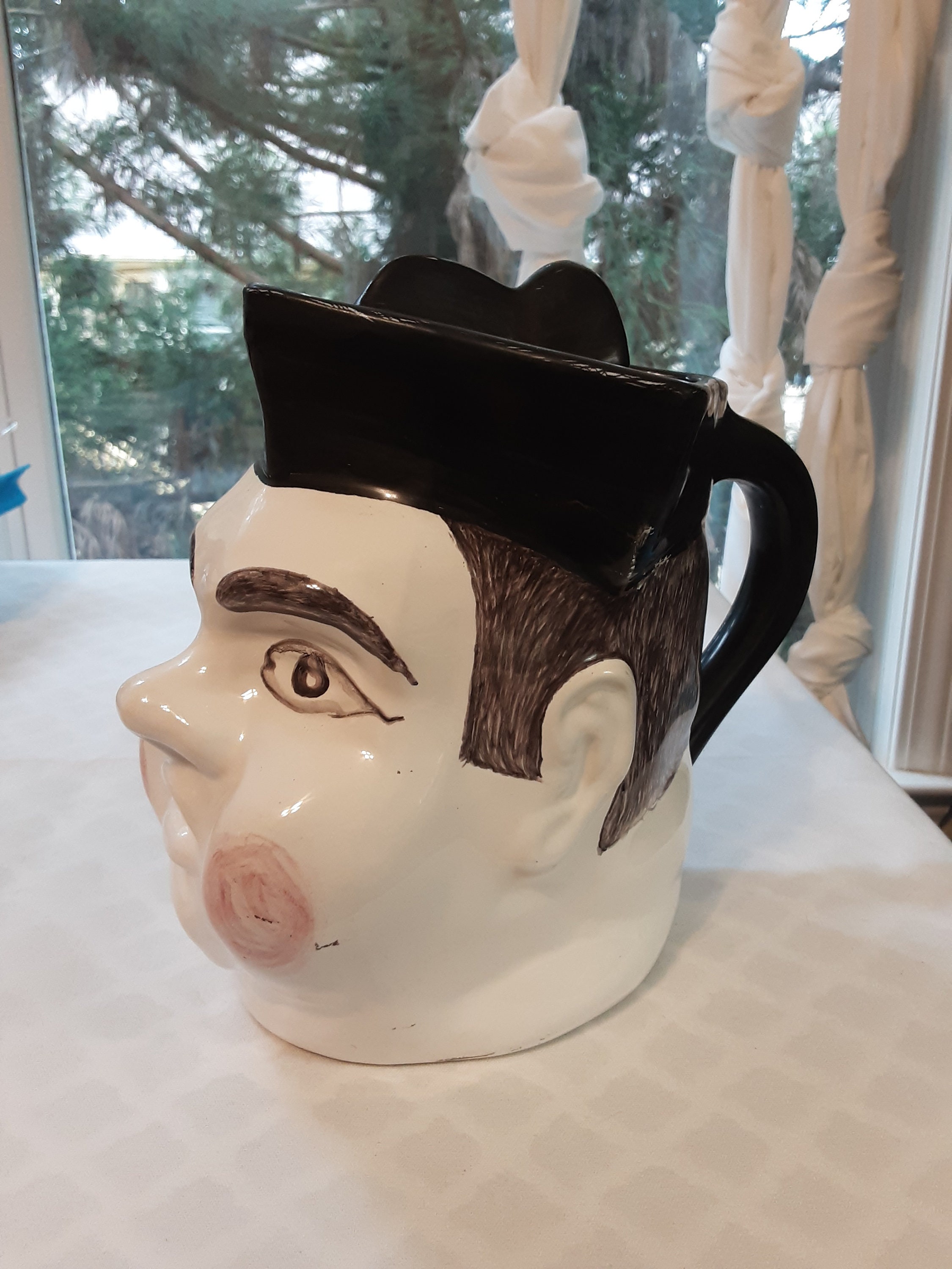 Biretta Roman Catholic Priest Pitcher Artist Estrela Signed - Etsy