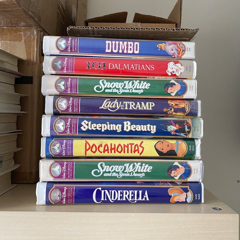Walt Disney VHS Masterpiece Collection, Dumbo, Pocahontis, Cinderella, Beauty and the Beast ...
