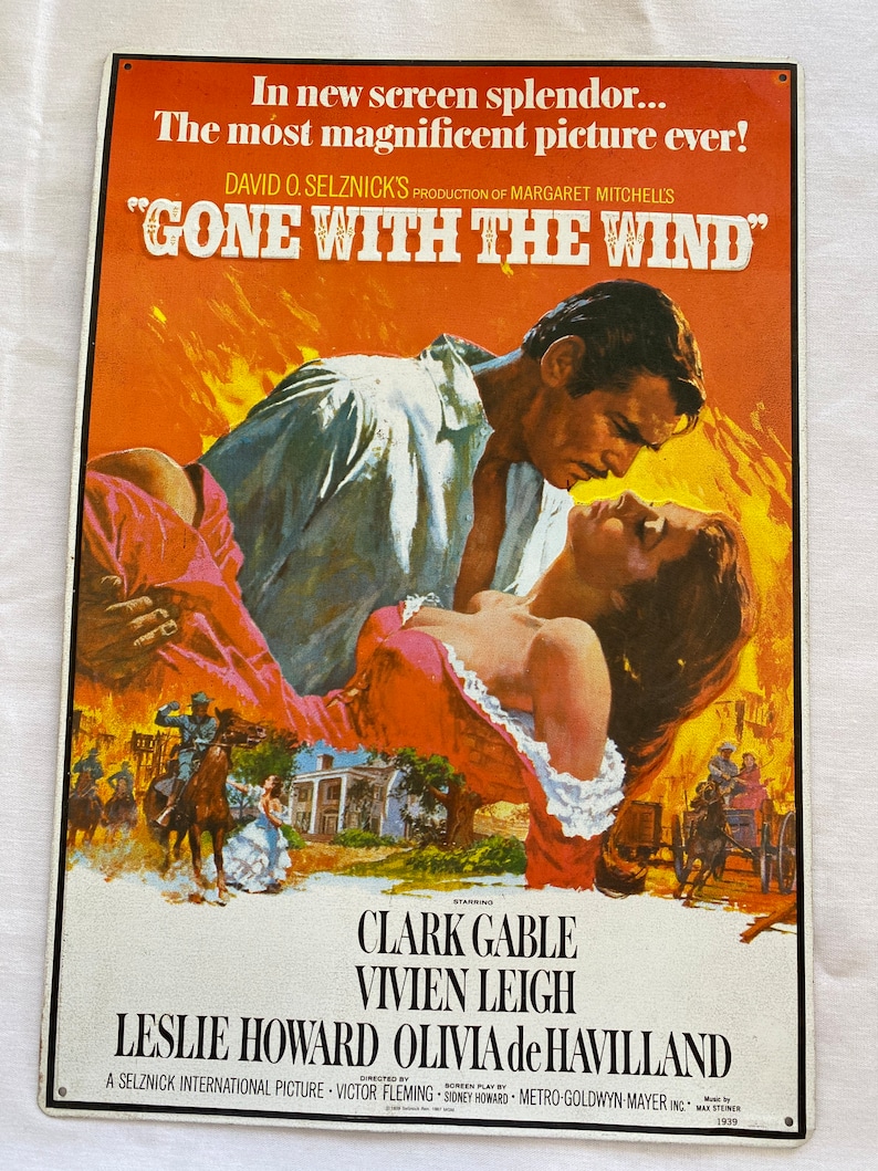 Movie Posters Gone With the Wind Movie Metal Poster Sign - Etsy
