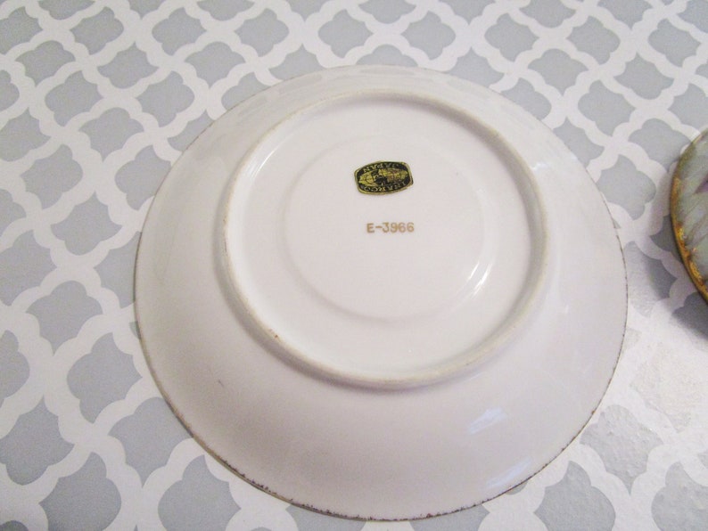 Inarco Japan Floral Yellow and Pink Rose, Porcelain Gold Trim Cup and ...