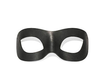 Black Leather Masquerade Domino Mask - Etsy