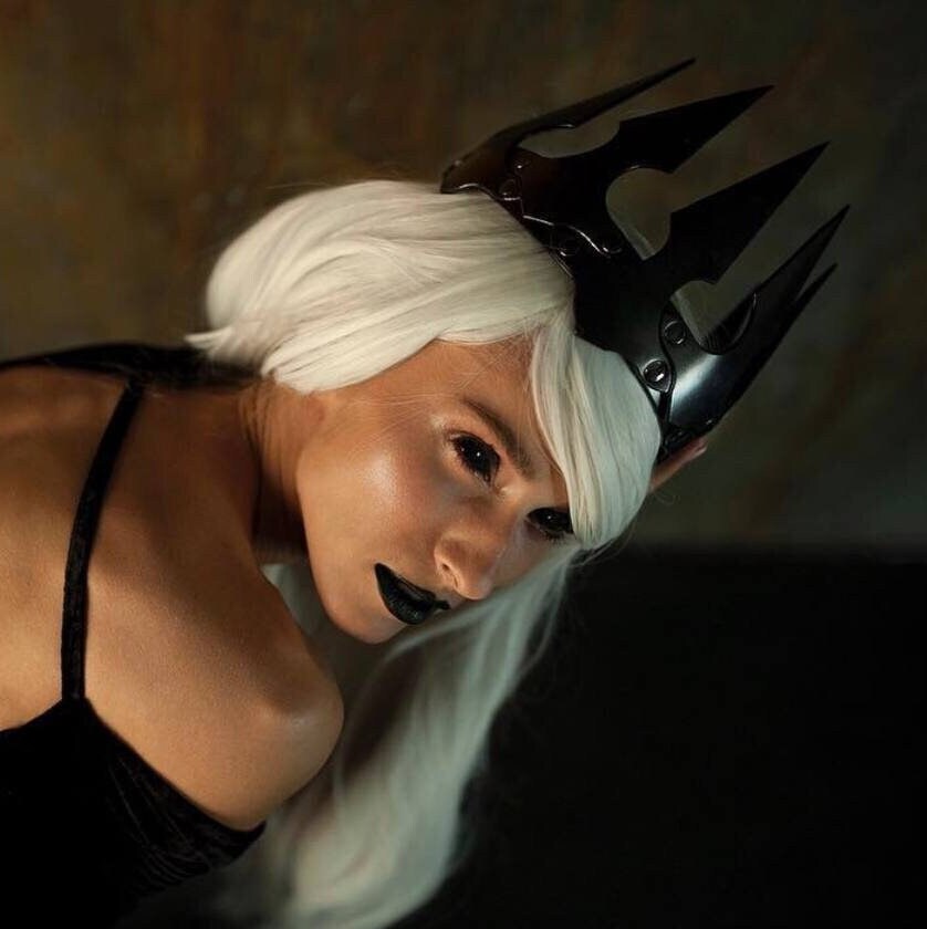 Queen Leather Crown for Women, Handcrafted Elegance Gothic Crown ...
