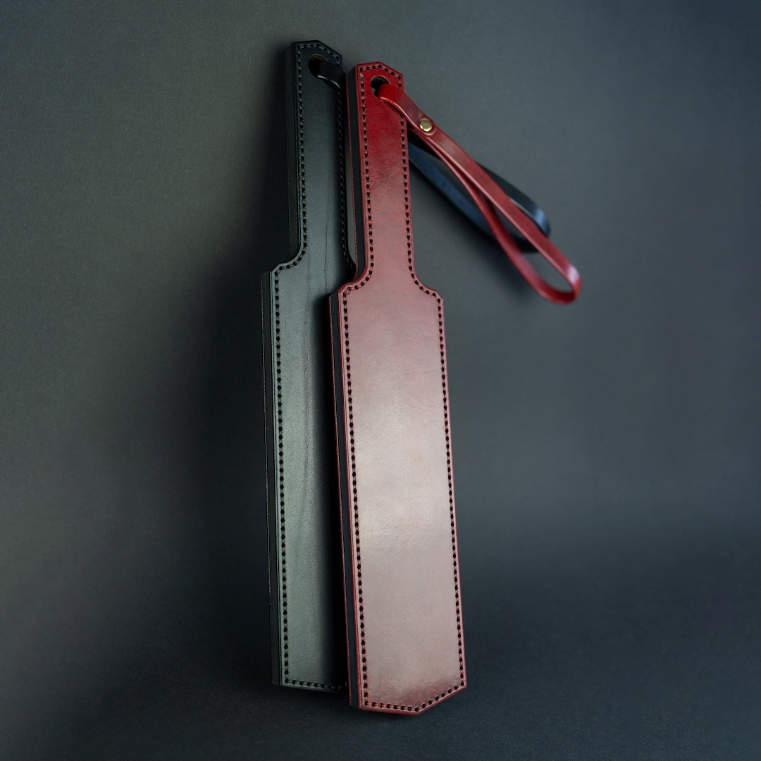 Leather Slapper Paddle, Dominus Paddle, Spanking Tool, Genuine Leather ...