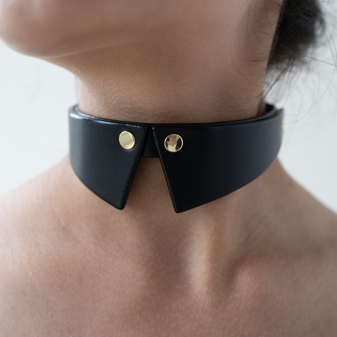 Handmade Leather Choker Necklace, Fashionable Choker, Hippy Choker ...