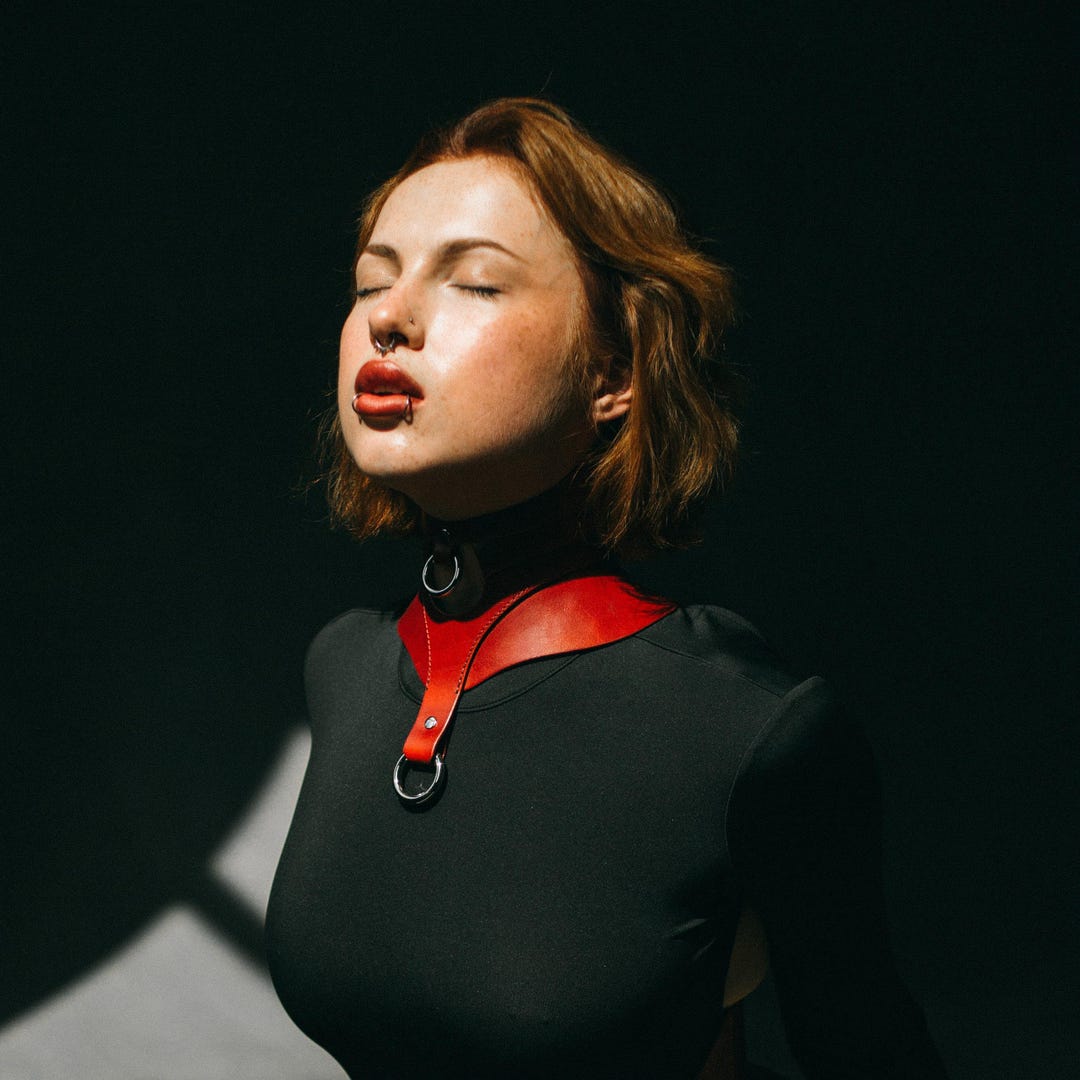 Handmade Leather Posture Collar, Wide Posture Collar, BDSM Collar ...