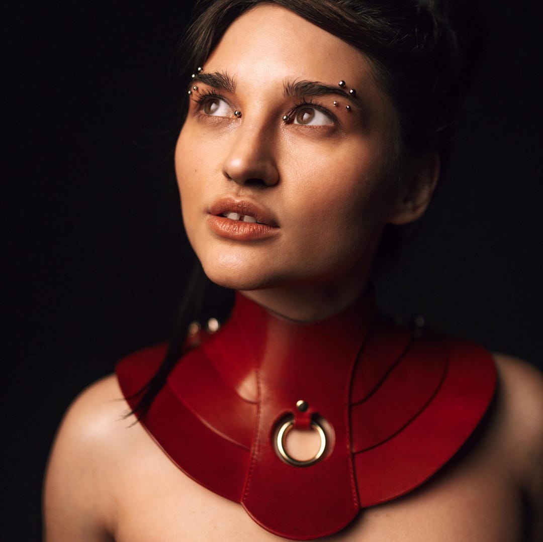 Premium Leather Posture Collar, Wide Posture Collar, Leather Neck ...