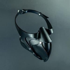 Samurai Leather Mask, Menpō, Cyberpunk Style - Etsy