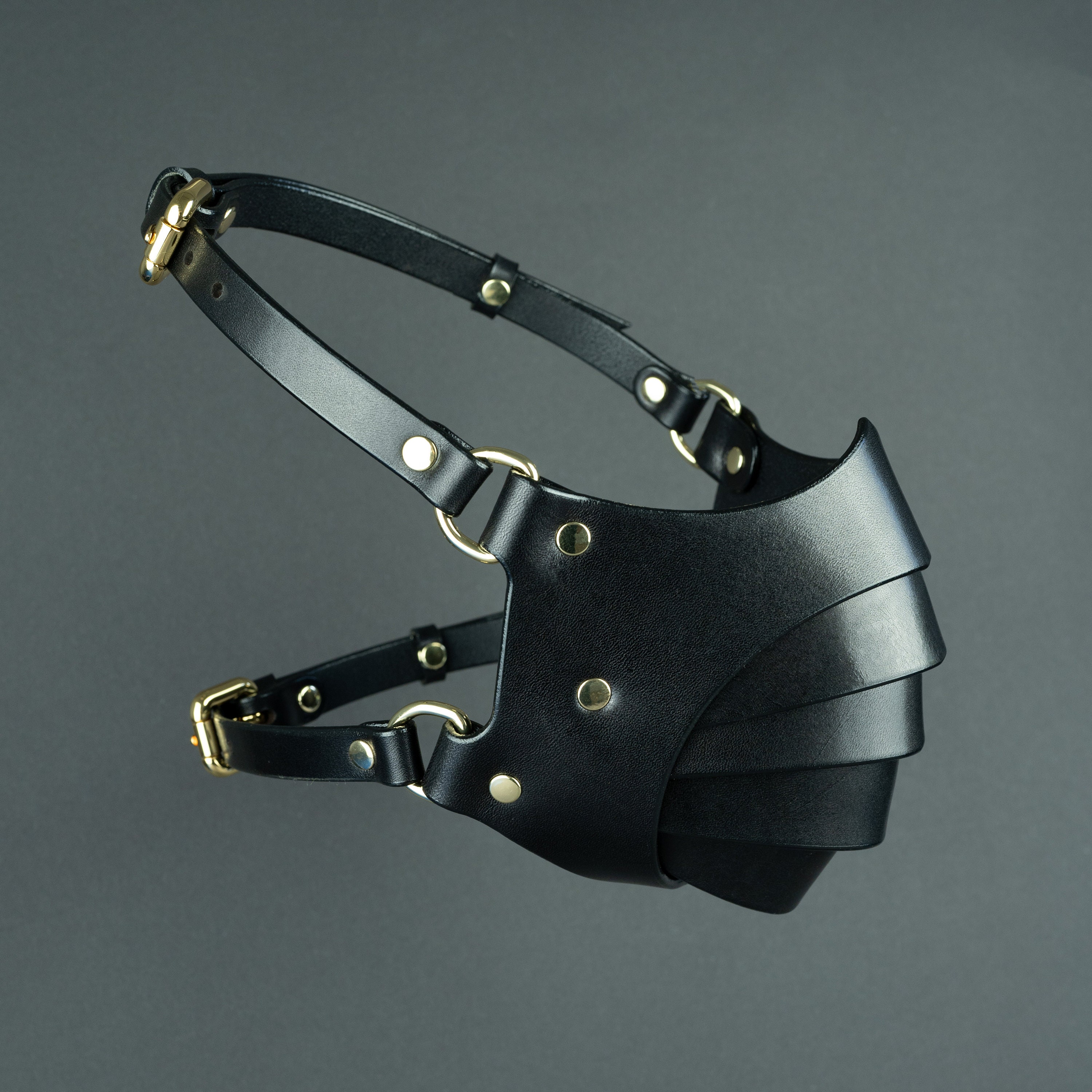 Segmented Blue Leather Mask Cyberpunk Cosplay Mask - Etsy