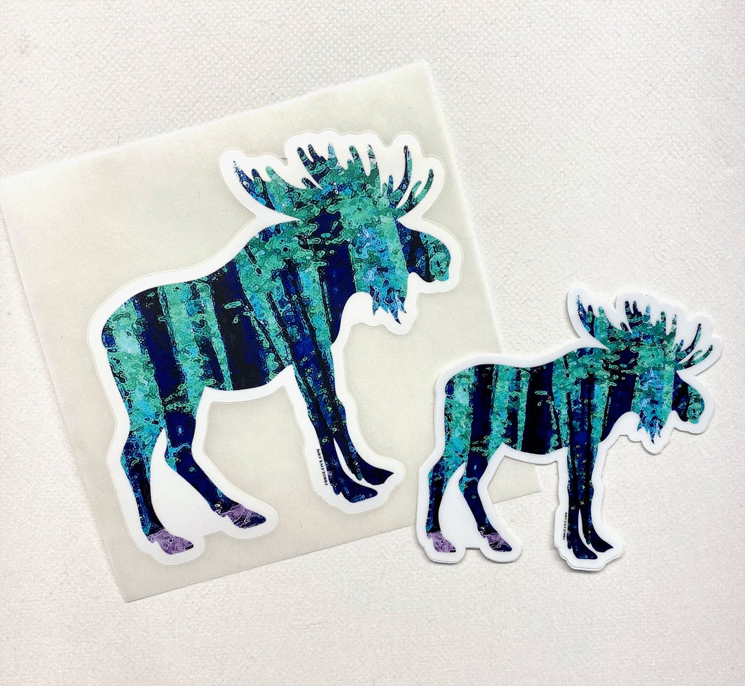 Moose Tree Sticker Durable, Weather Resistant, Scratch Resistant, for ...