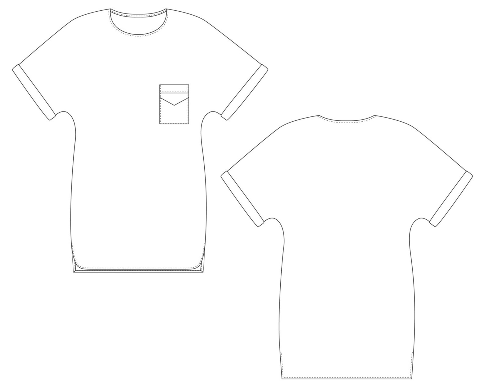 Pocket-t PDF Sewing Pattern for Women Womens Woven Shirt | Etsy