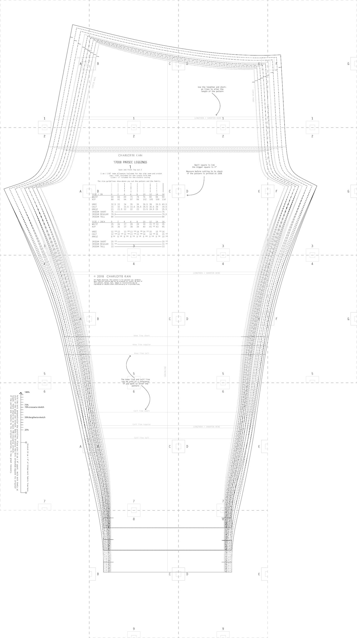 Leggings PDF Sewing Pattern for Women Basic Activewear - Etsy