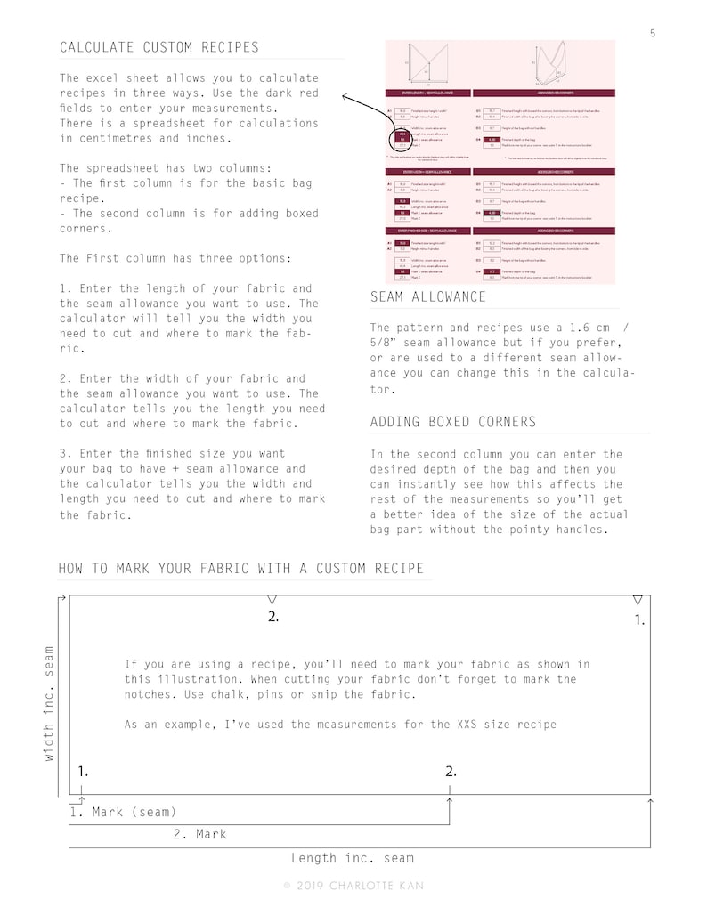 Tsuno Tie Bag PDF Sewing Pattern Xxs Xxl Azuma Bukuro - Etsy New Zealand