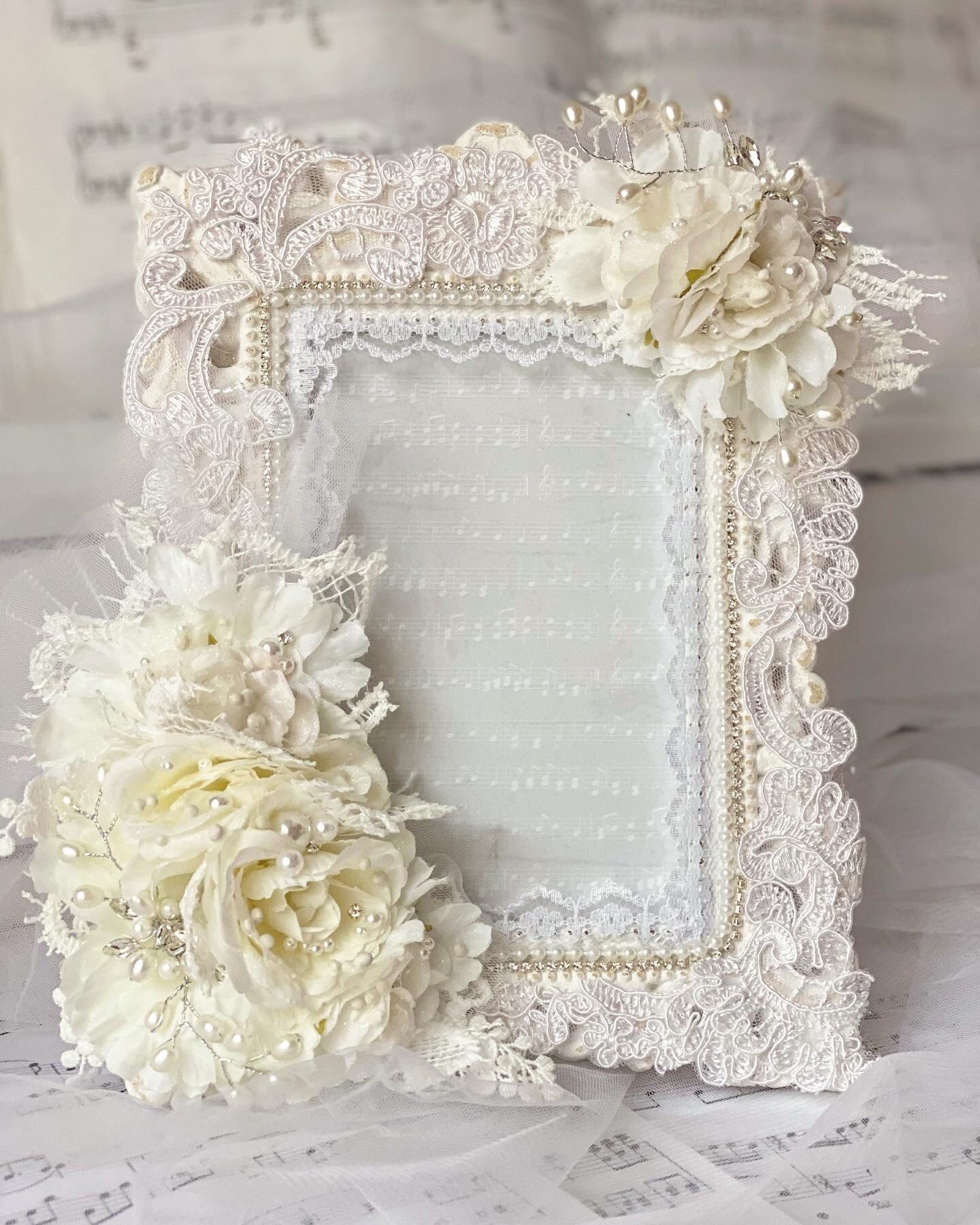 Wedding Photo Frame, Floral Engagement Frame, 3D Flowers Photo Frame ...