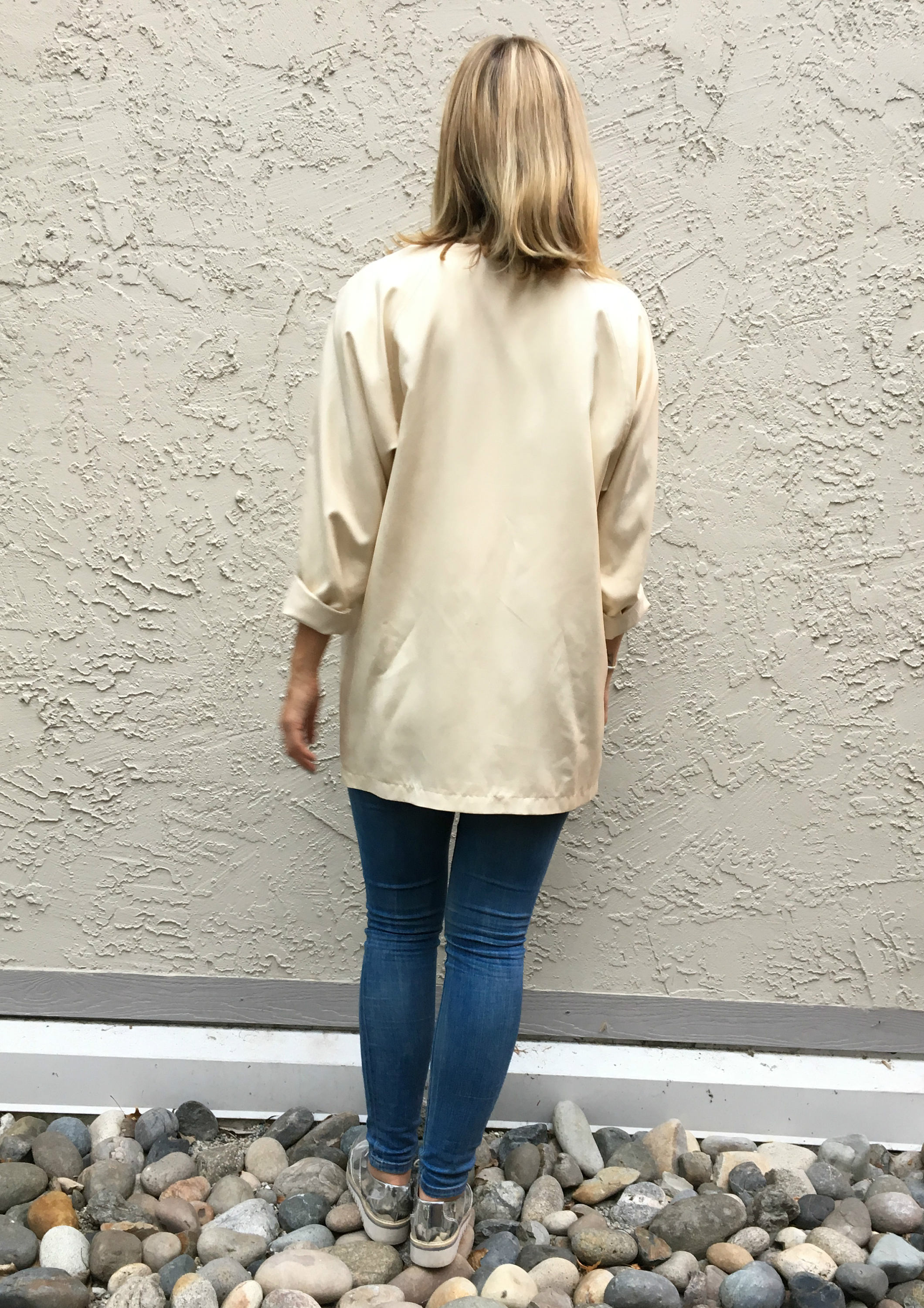 Marc Allan Soft Structure Jacket in Cream Silk - Etsy