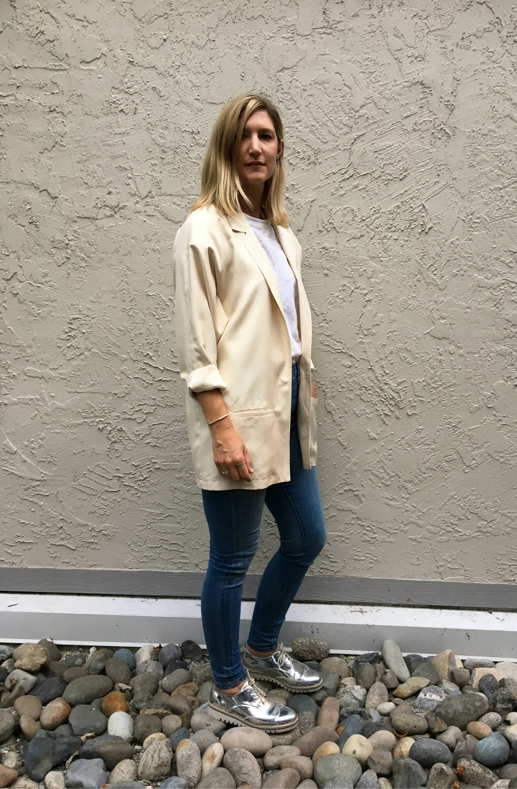 Marc Allan Soft Structure Jacket in Cream Silk - Etsy