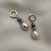 LINA Pearl Beaded Earrings - Huggie Gold Dangle Drop Earrings ...