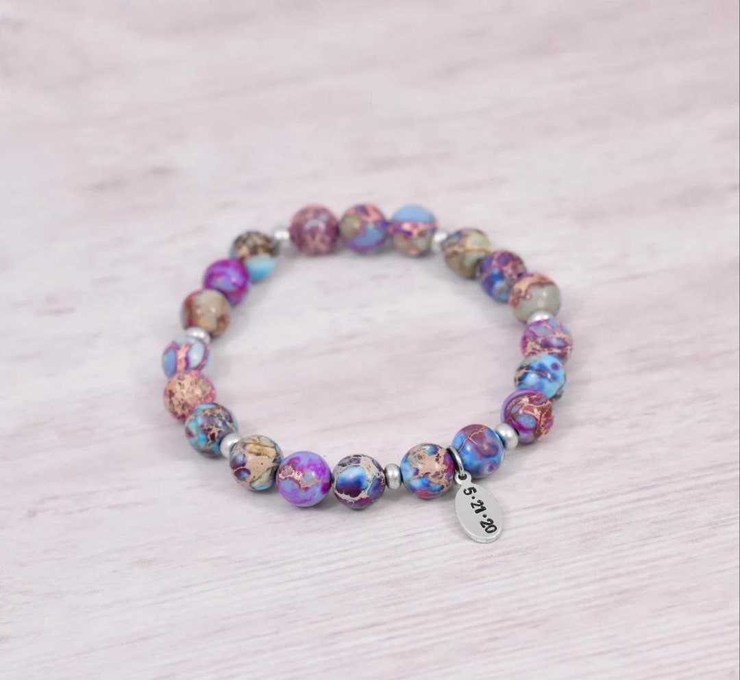 Custom Recovery Date Bracelet, Custom Sobriety Date Bracelet, Custom ...