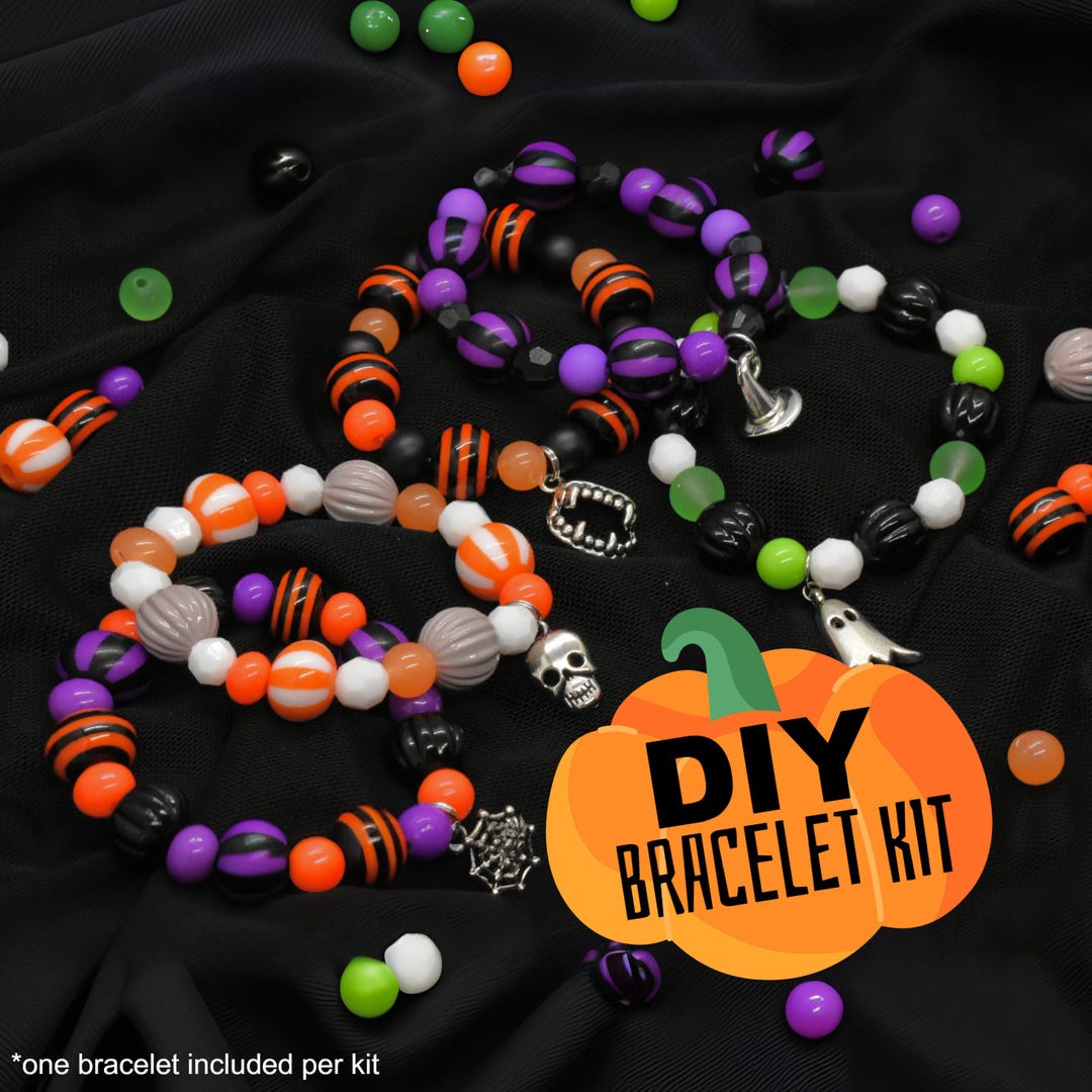 DIY Halloween Bracelet Kit for Kids, Do-it-yourself Craft Kit, Make ...