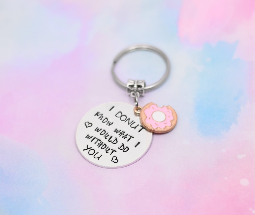 Cute Donut Gift, Donut Lover Gift, Cute Donut Key Chain, I Donut Know ...