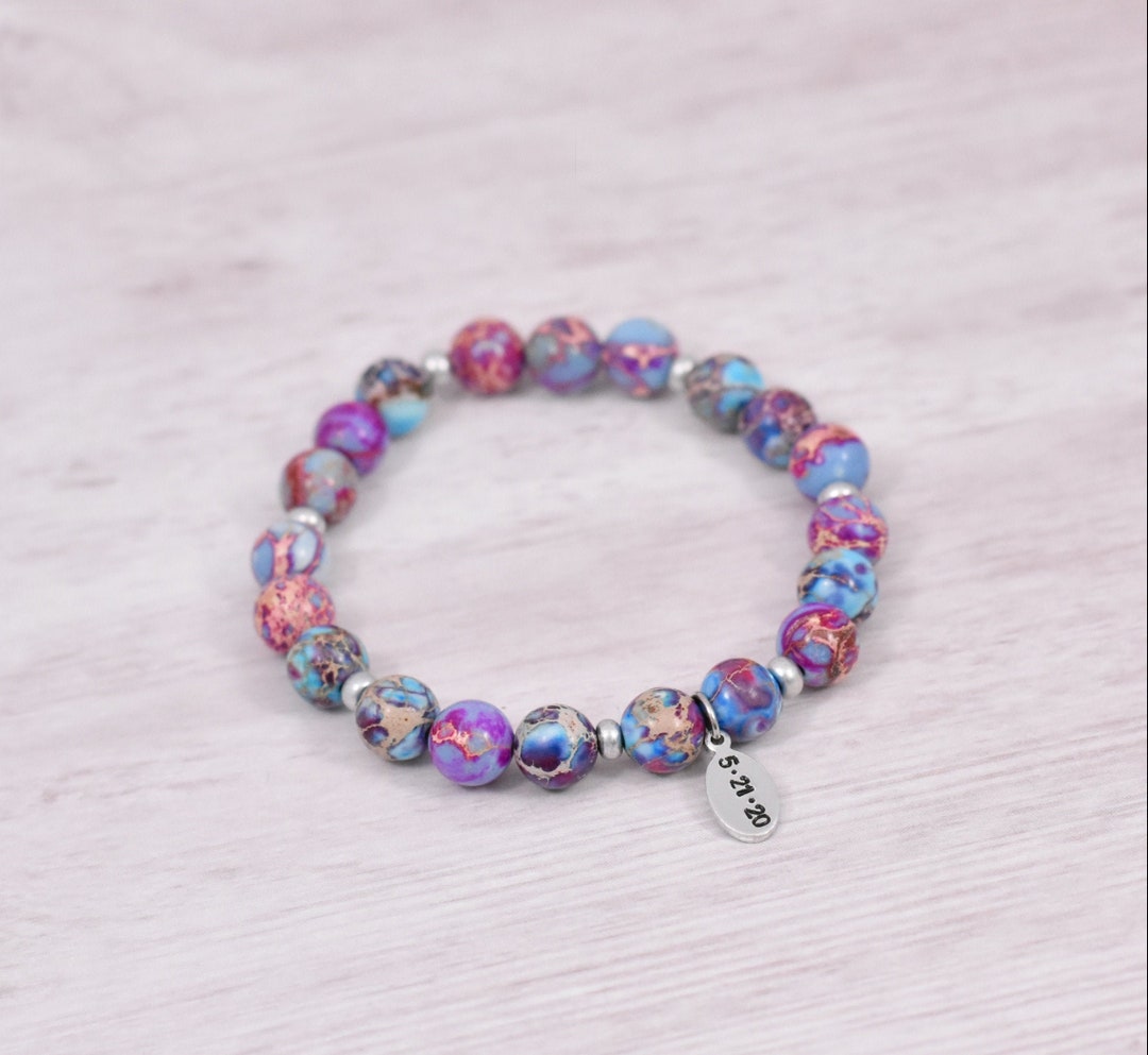 Custom Recovery Date Bracelet, Custom Sobriety Date Bracelet, Custom ...