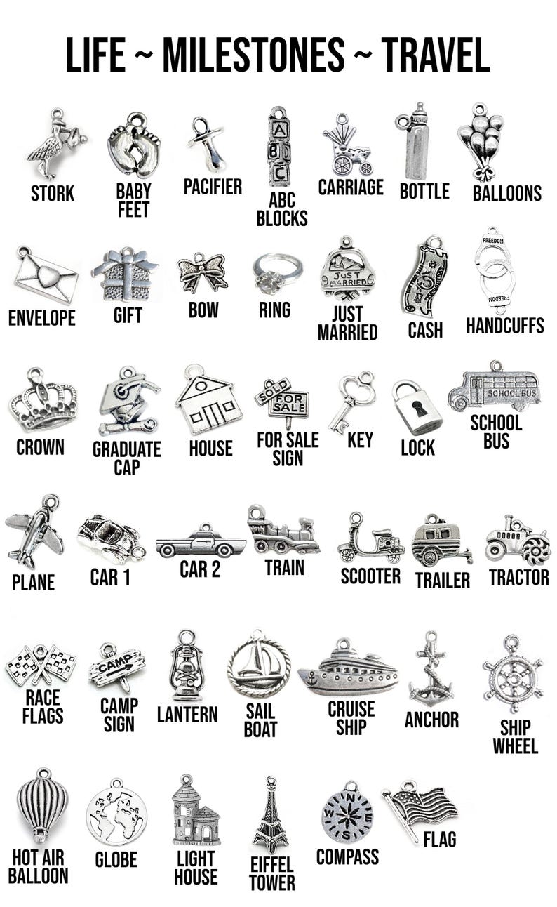 ADD-ON Charms, Choose Your Charms, Customizable Charms, Personalized Charms, Build Your Own ...